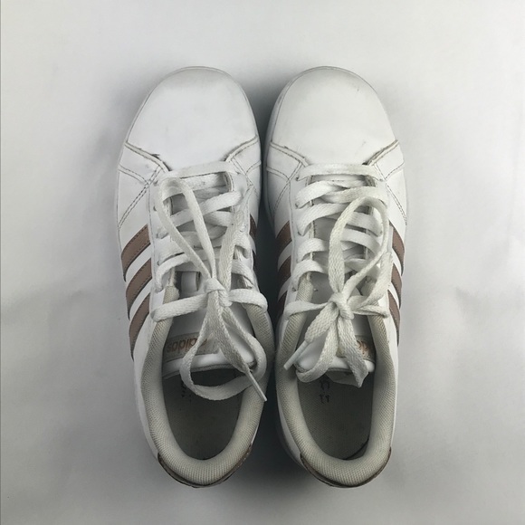 adidas | Shoes | Adidas Baseline Shoe White And Gold | Poshmark